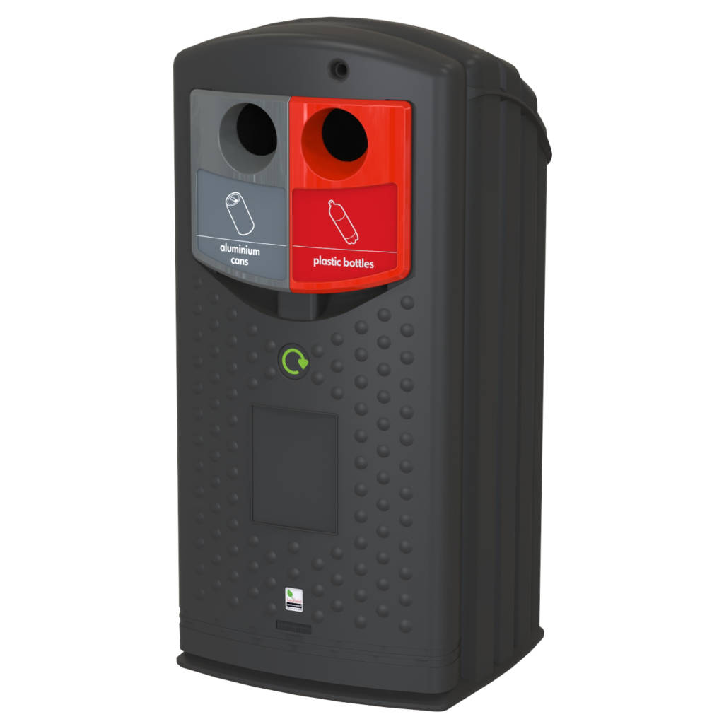 Envirobank Split 180 Recycling Bin | 2x 90 Litres | Leafield Environmental