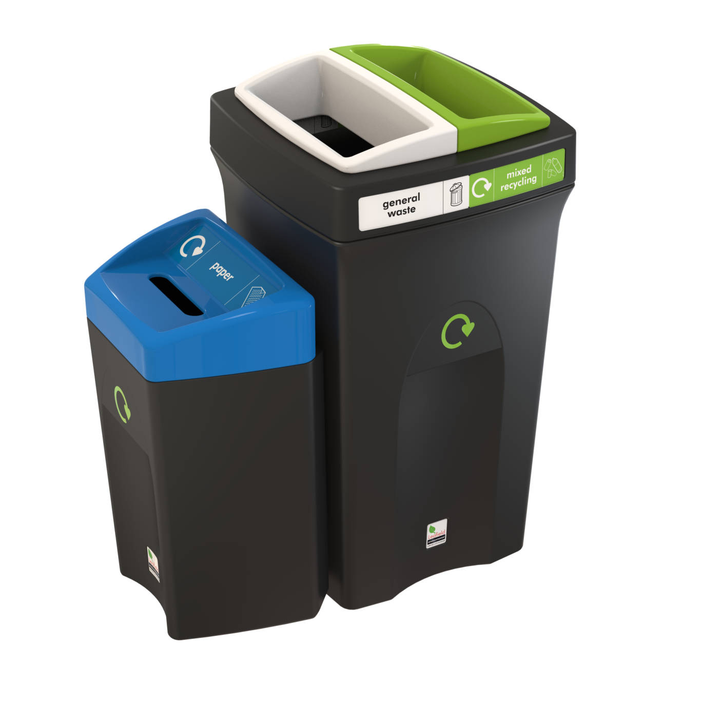 Envirobin Hub 133 Triple Recycling Bin | Leafield Environmental