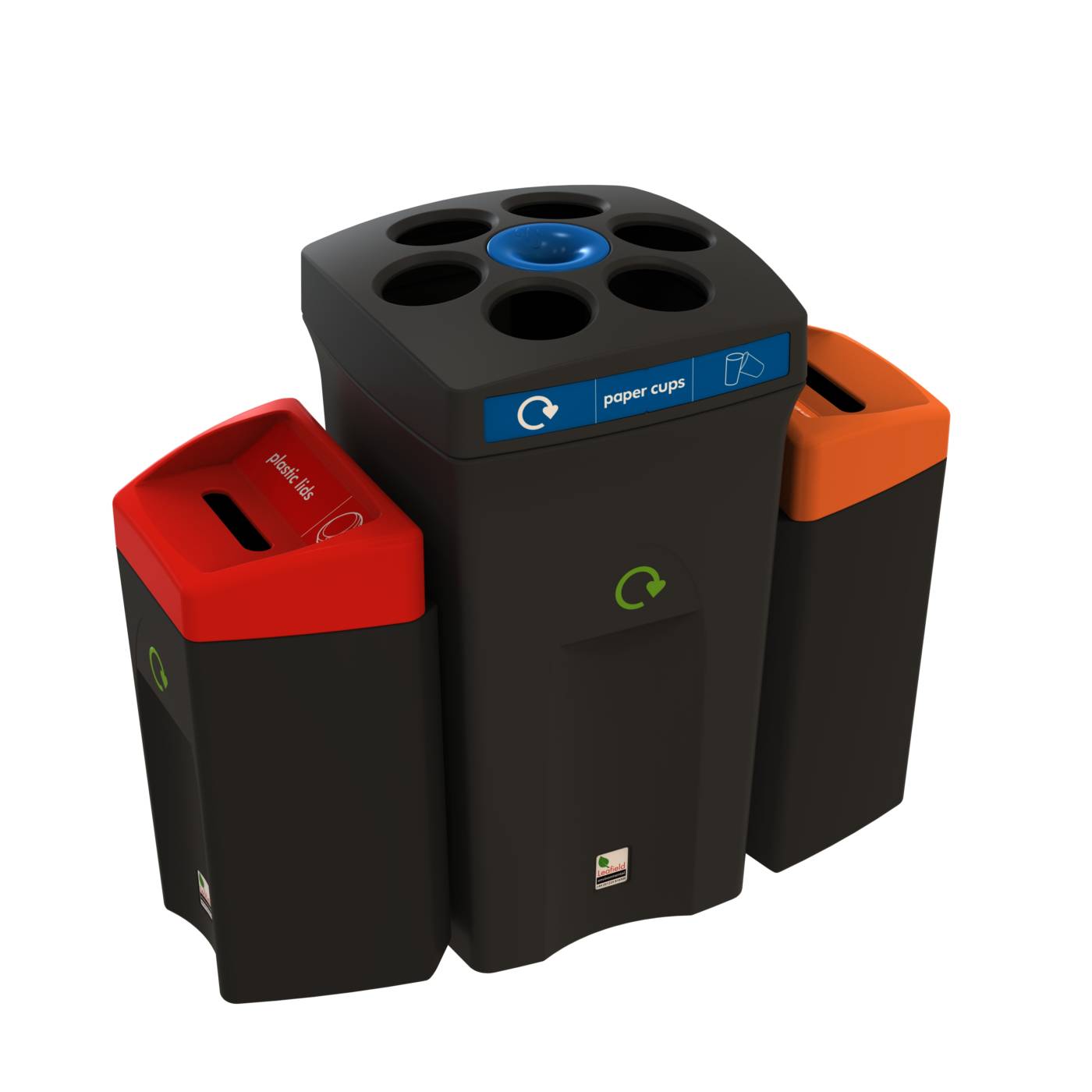 Envirobin Hub 166 Triple Recycling Bin | Leafield Environmental