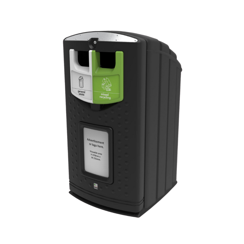 Envirobank Split 310 Recycling Bin | 2x 155 Litres | Leafield Environmental